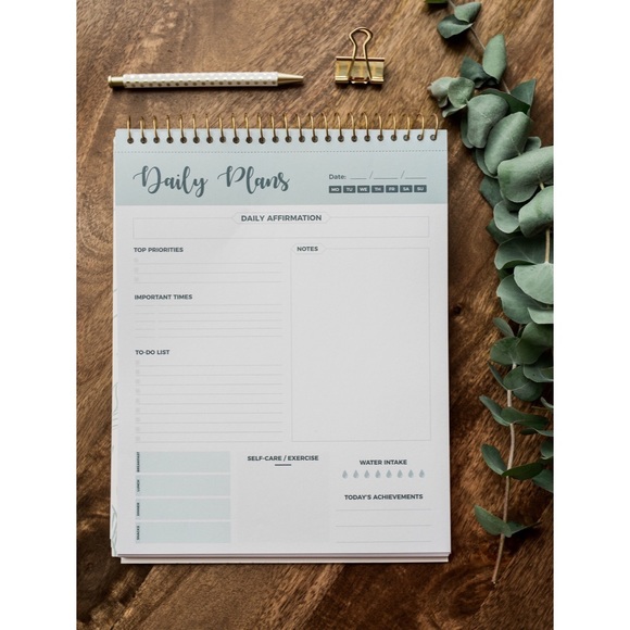 Office | New Spiral Daily Planner Agenda Notepad 85x11 | Poshmark